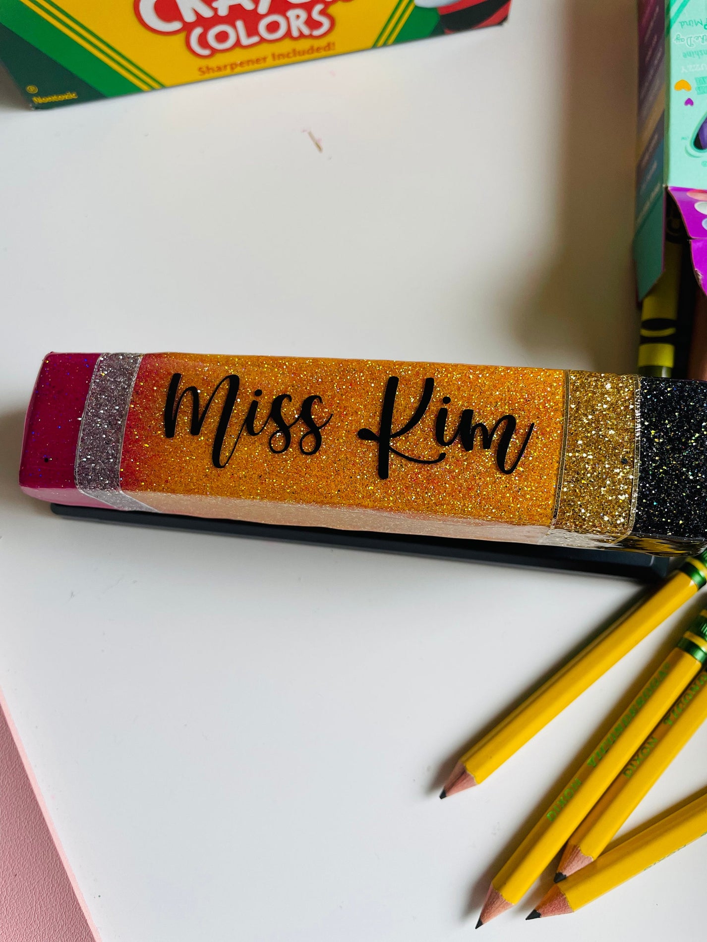 Personalized Stapler, glitter stapler, pencil stapler, teacher appreci ...