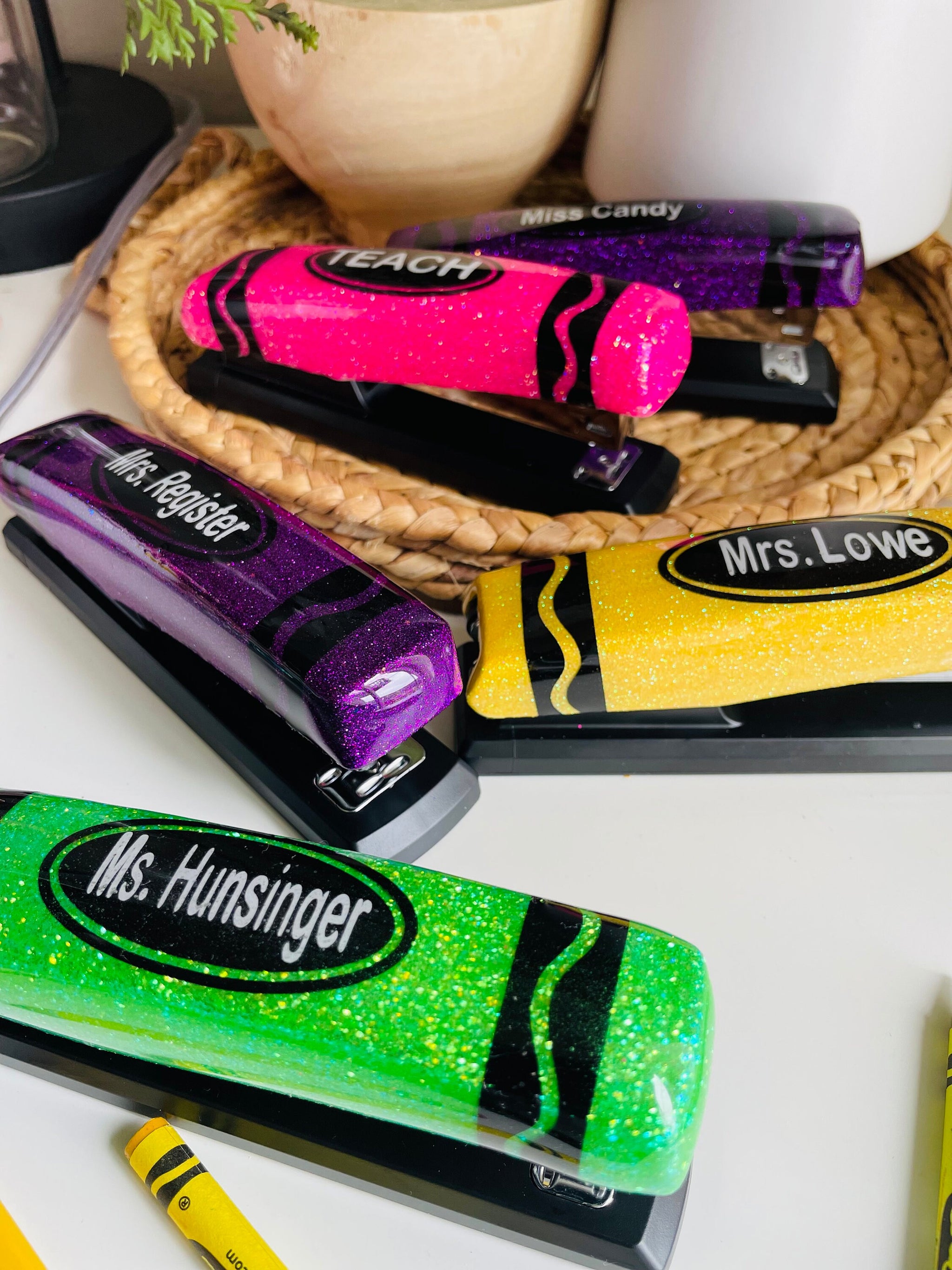 Crayon stapler, Teacher Gift, Teacher appreciation, end of year gift ...